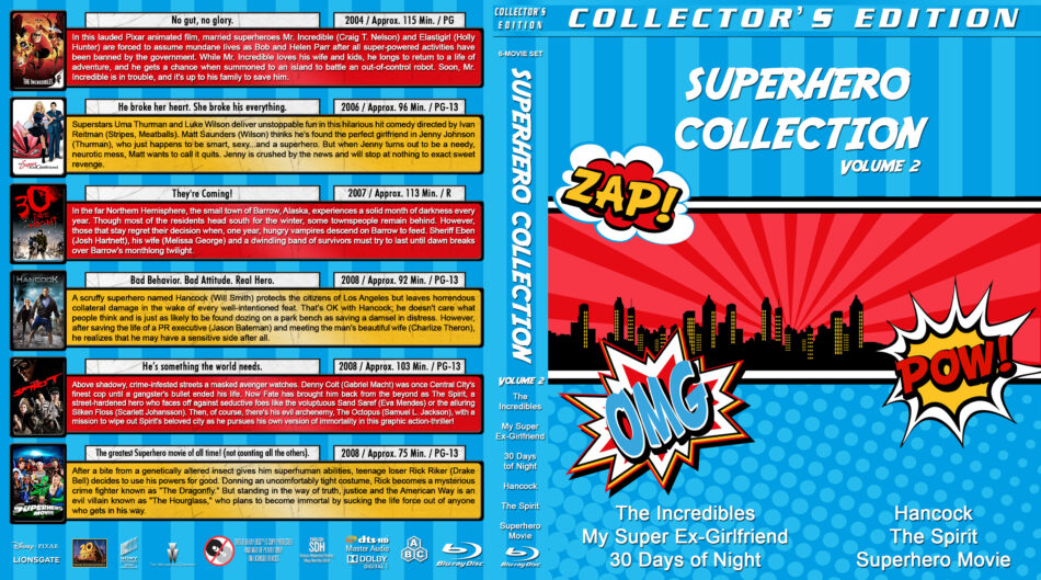 Superhero Collection - Volume 2 (2004-2008) R1 Custom Blu-Ray Cover ...