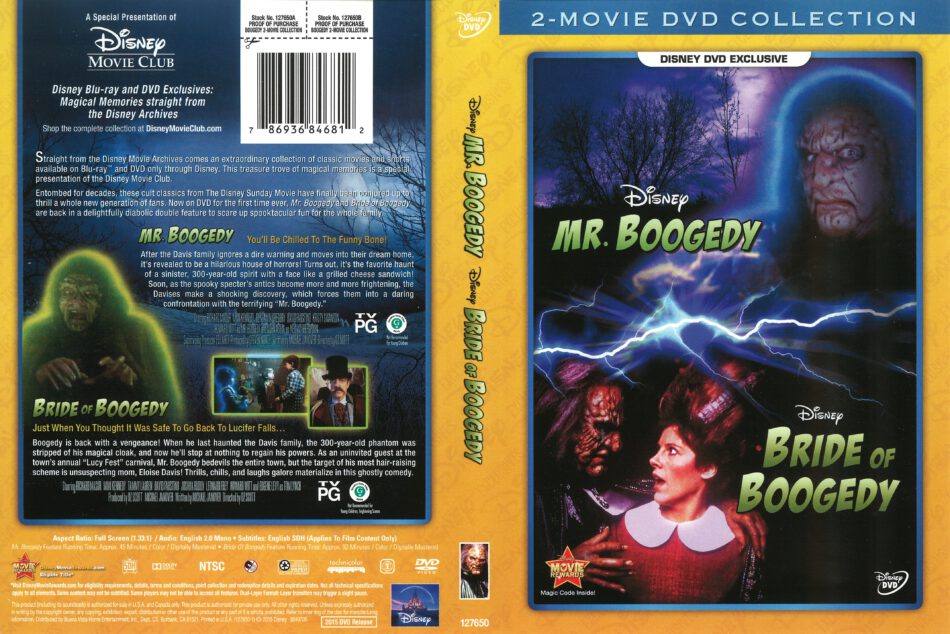 Mr. Boogedy/Bride of Boogedy Double Feature (2015) R1 DVD Cover ...