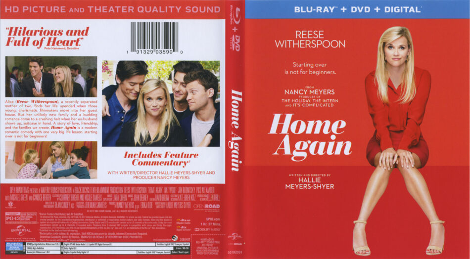 Home Again (2017) R1 Blu-Ray Cover & Labels - DVDcover.Com