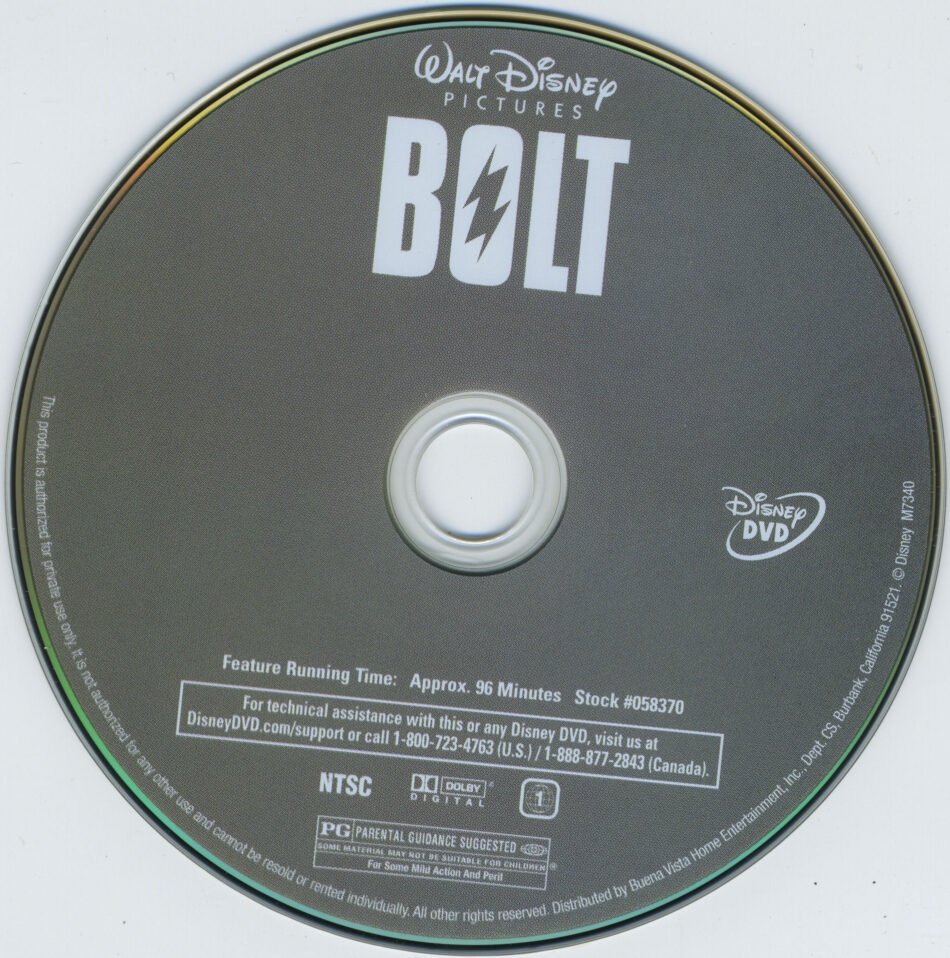 Bolt (2009) R1 Blu-Ray Cover & Labels - DVDcover.Com