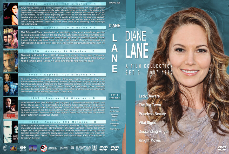 Diane Lane: A Film Collection - Set 3 (1987-1992) R1 Custom DVD Covers ...