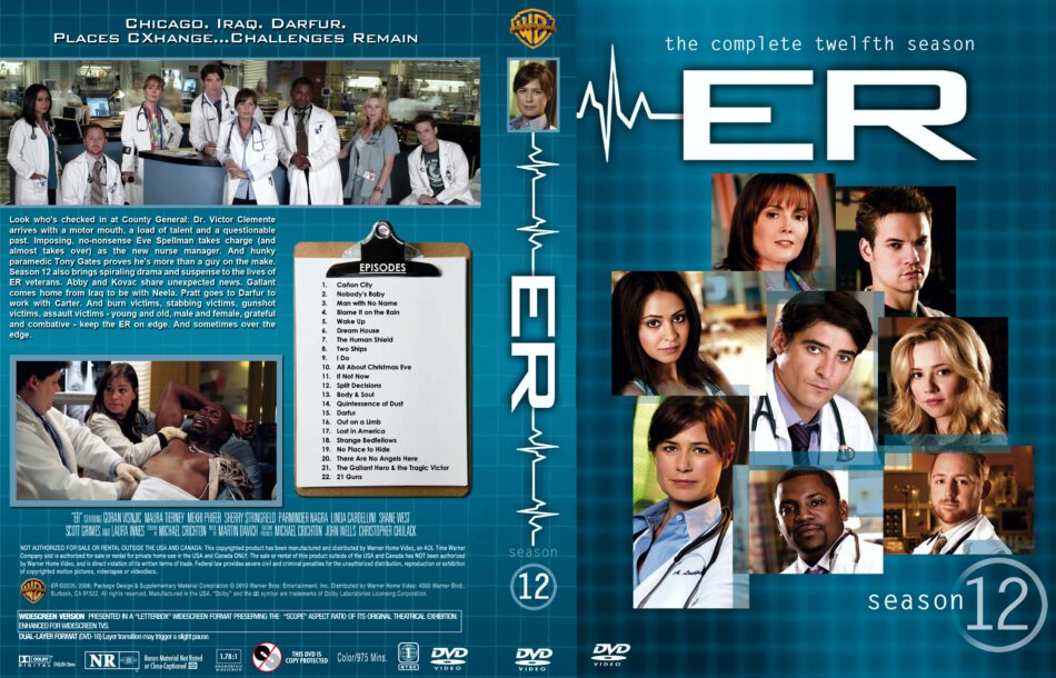 ER Season 12 (2005) R1 DVD Cover - DVDcover.Com