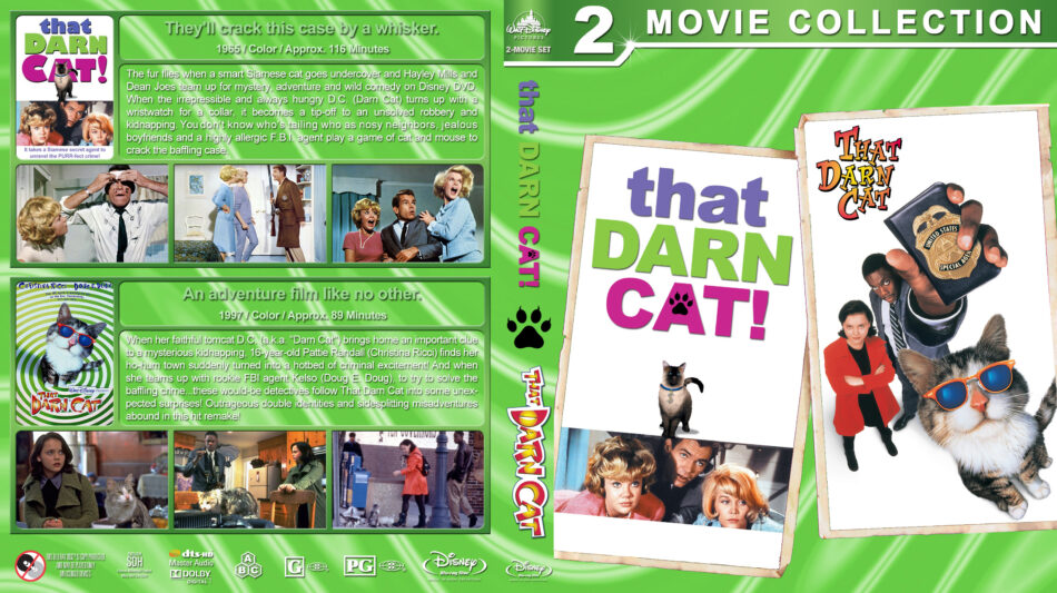 That Darn Cat Double Feature dvd cover (1965/1997) R1 Custom