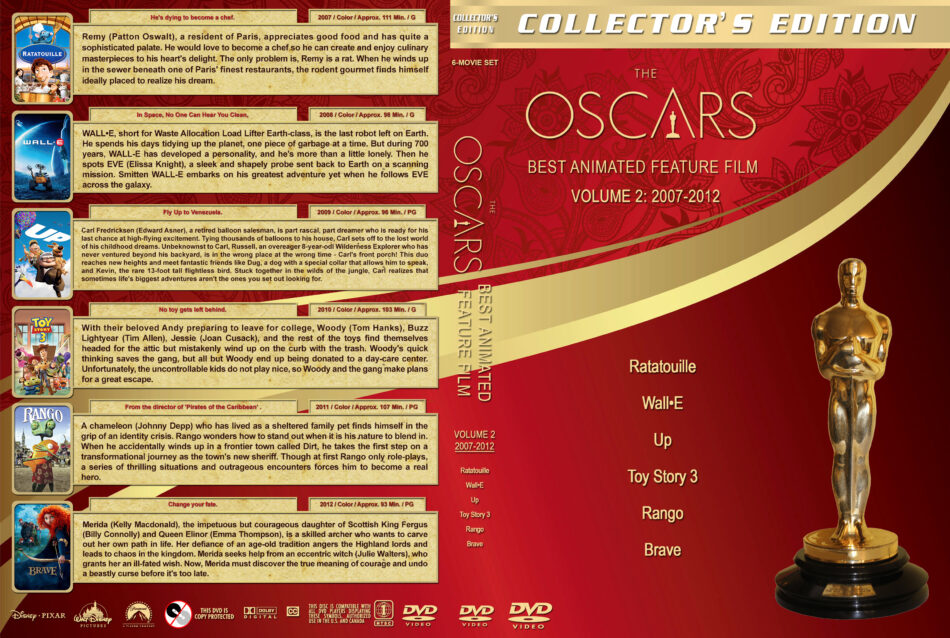The Oscars: Best Animated Feature Film - Volume 2 (2007-2012) R1 Custom ...