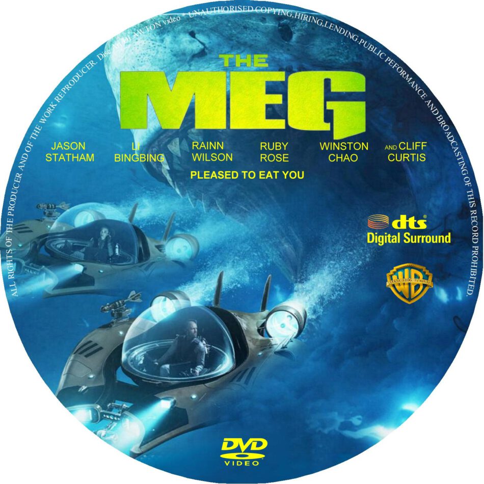 The Meg (2018) R1 CUSTOM DVD Cover & Label - DVDcover.Com