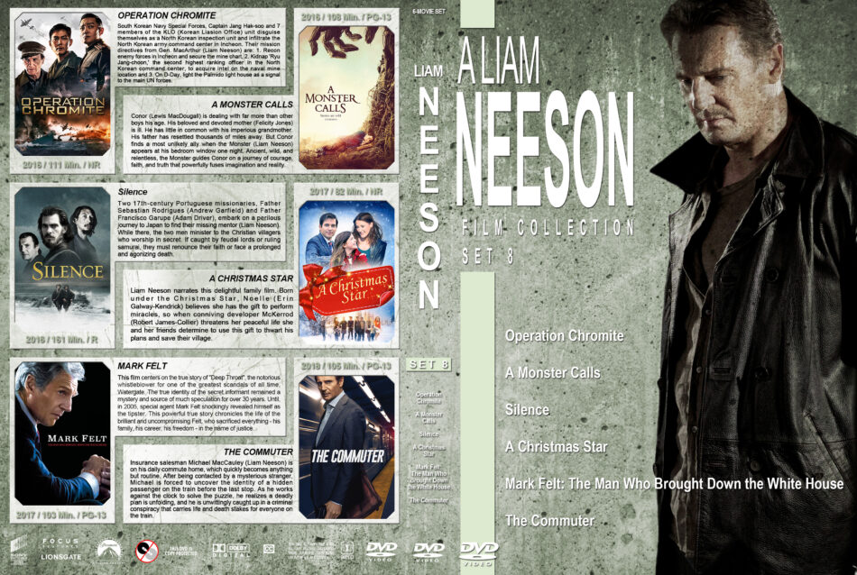 A Liam Neeson Film Collection - Set 8 (2016-2018) R1 Custom DVD Covers ...