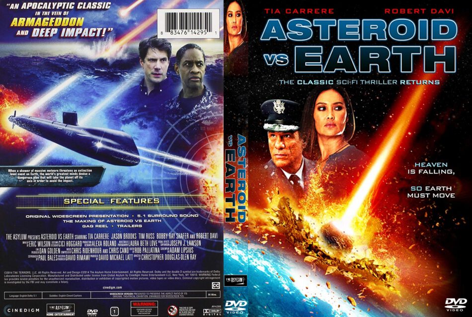 Asteroid Vs Earth (2014) R1 DVD Cover & Label - DVDcover.Com