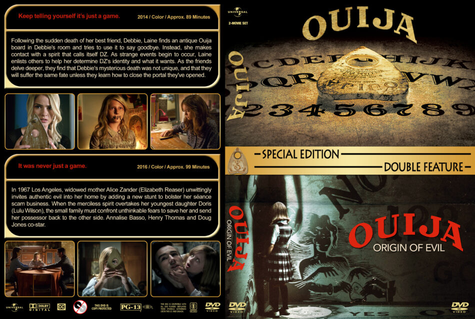 Ouija Double Feature (2014-2016) R1 Custom DVD Cover - DVDcover.Com