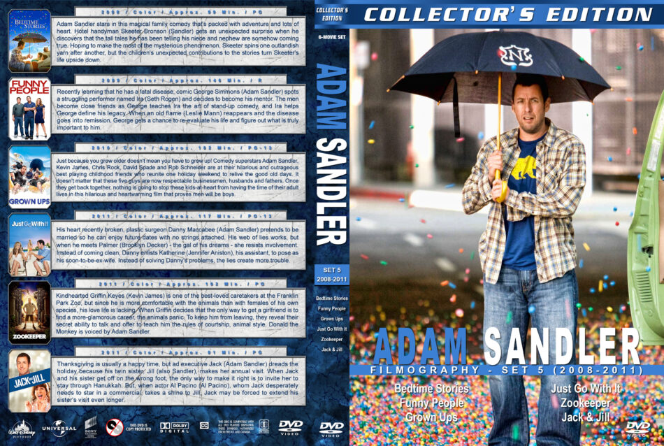 Adam Sandler Filmography - Set 5 (2008-2011) R1 Custom DVD Covers ...