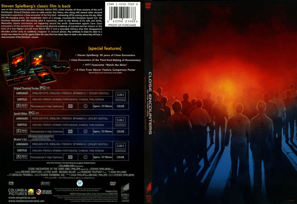 CLOSE ENCOUNTERS OF THE THIRD KIND (1977) 30TH ANNIVERSARY DVD BOX SET ...