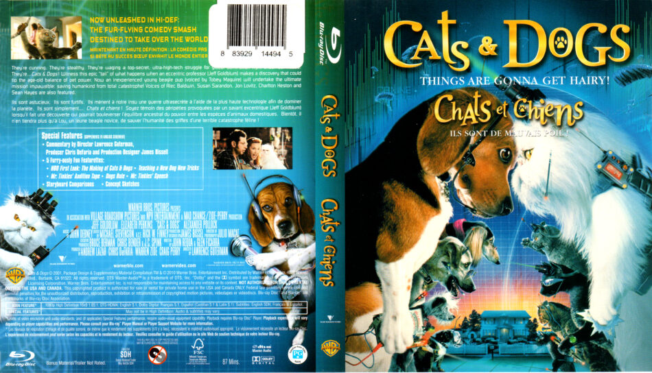 CATS AND DOGS (2001) R1 BLU-RAY COVER & LABEL - DVDcover.Com