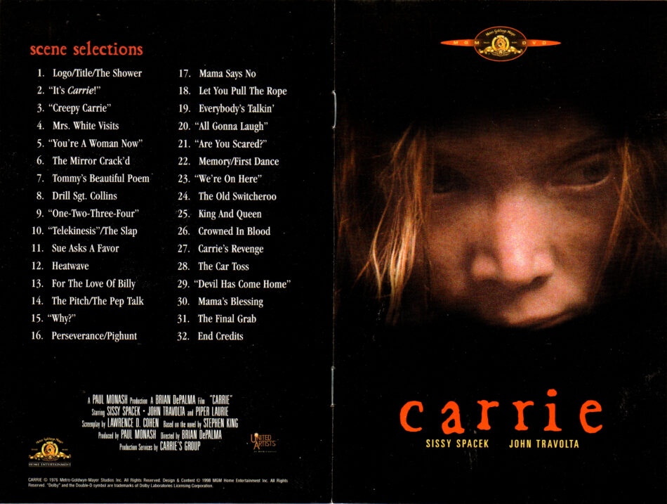 CARRIE (1976) R1 DVD COVER & LABEL - DVDcover.Com
