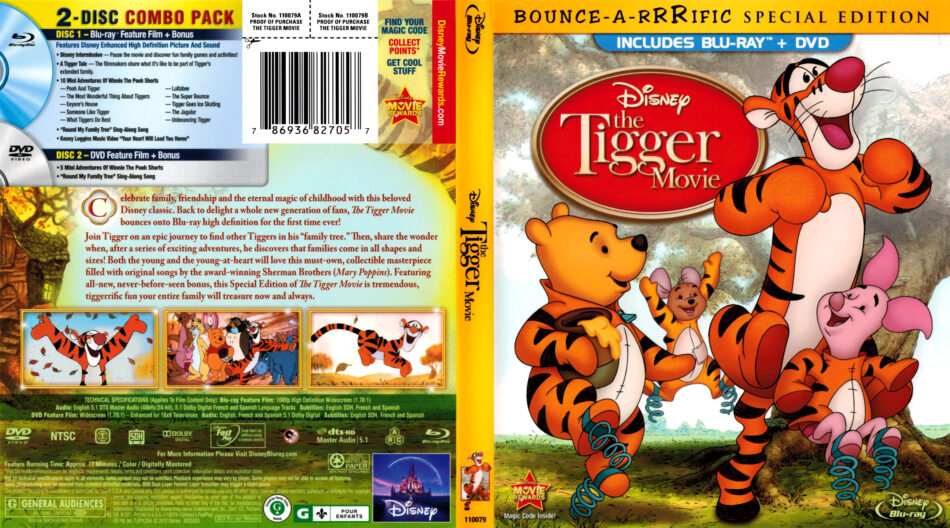 The Tigger Movie (2000) R1 Blu-Ray Cover - DVDcover.Com