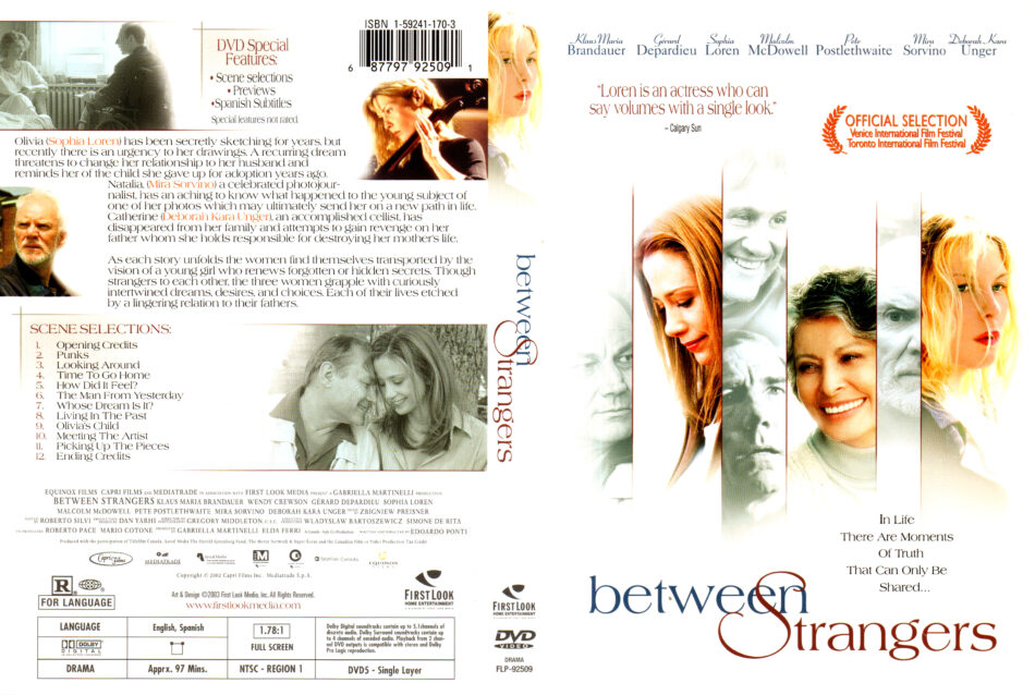 BETWEEN STRANGERS (2003) R1 DVD Cover & label - DVDcover.Com