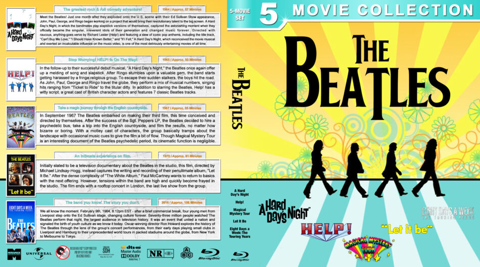 The Beatles 1 Blu-Ray DVD Cover & Label (2015) Custom Art