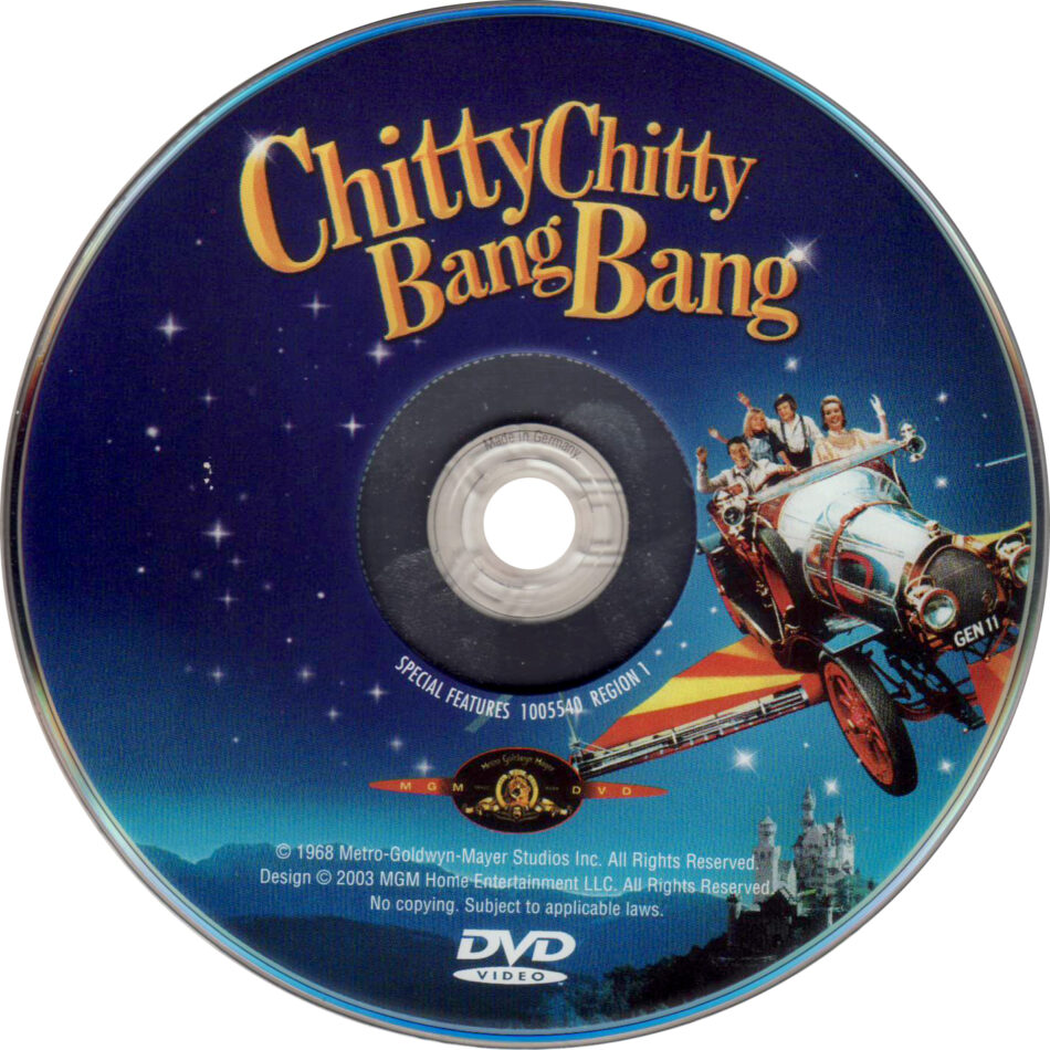 CHITTY CHITTY BANG BANG (1968) R1 DVD Cover & Labels - DVDcover.Com