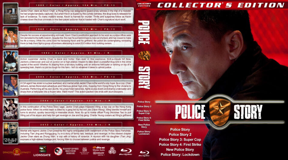 Police Story Collection (6) R1 Custom Blu-Ray Cover - DVDcover.Com