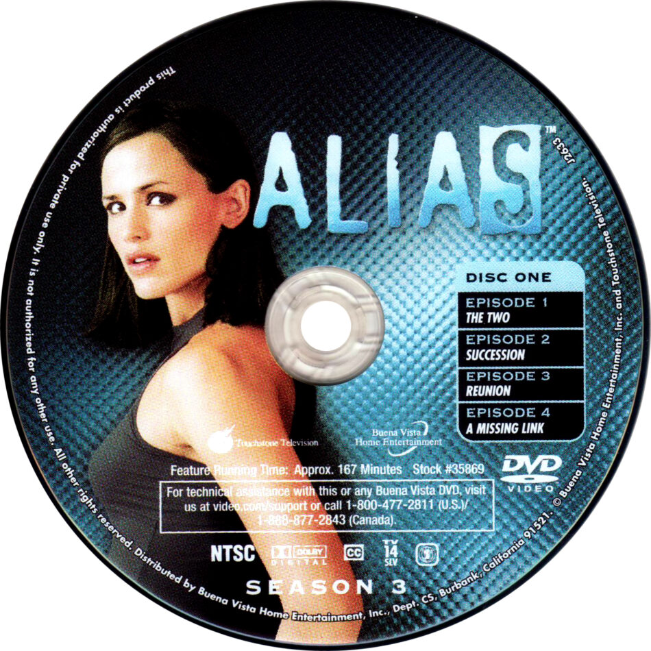 ALIAS COMPLETE SEASON THREE (2004) R1 DVD Cover & Labels - DVDcover.Com