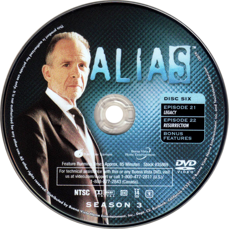 ALIAS COMPLETE SEASON THREE (2004) R1 DVD Cover & Labels - DVDcover.Com