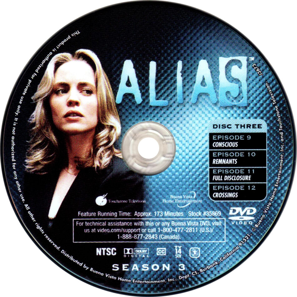 ALIAS COMPLETE SEASON THREE (2004) R1 DVD Cover & Labels - DVDcover.Com