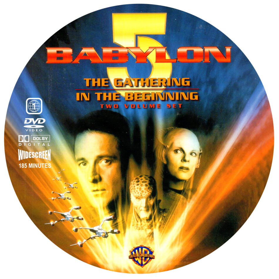 BABYLON 5 THE GATHERING & IN THE BEGINNING (1993) R1 DVD COVER & LABEL ...
