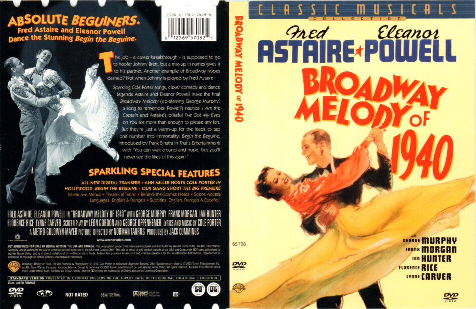 BROADWAY MELODY OF 1940 R1 DVD COVER & LABEL - DVDcover.Com