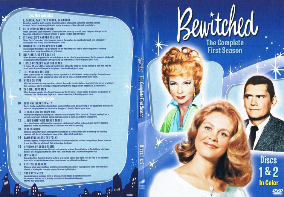 Bewitched Season Disc 1 and 2 SLIM DVD Cover & Labels - DVDcover.Com