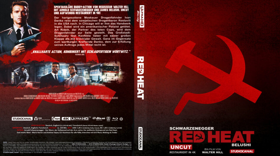 Red Heat (Custom Steelbook) (2019) R2 German 4K UHD Covers & Labels ...