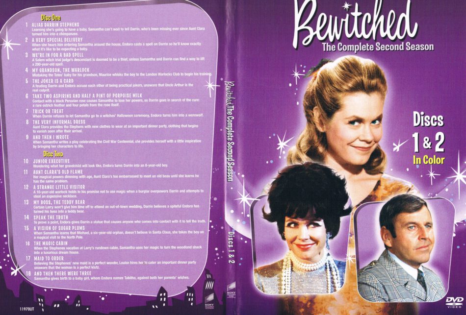 Bewitched Season 2 Discs 1 and 2 R1 DVD Cover & Labels - DVDcover.Com
