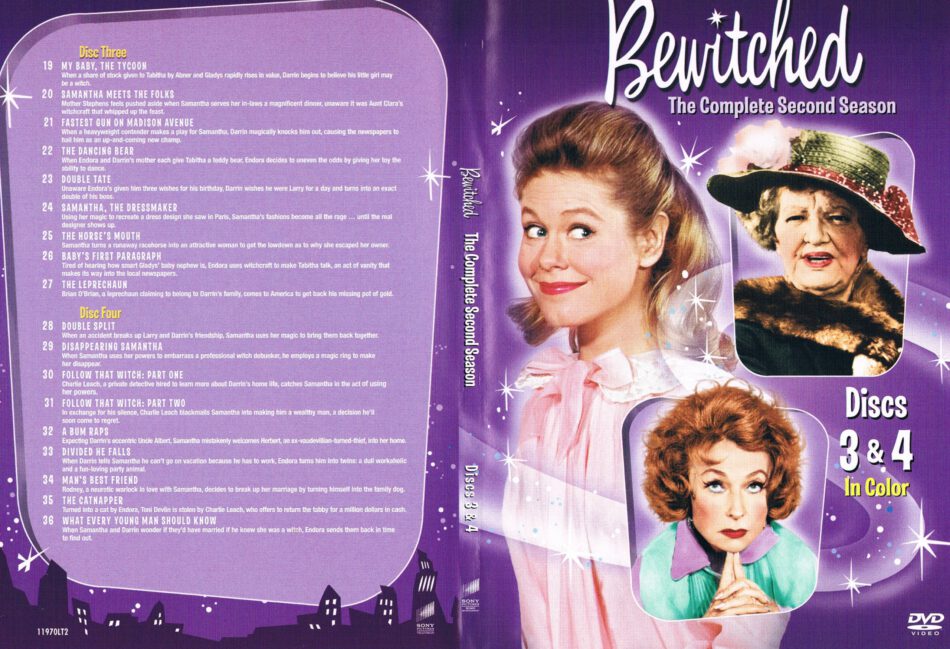 Bewitched Season 2 discs 3 and 4 R1 DVD Cover & Labels - DVDcover.Com