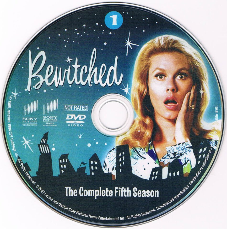 Bewitched Season 5 discs 1 and 2 R1 DVD Cover & Labels - DVDcover.Com