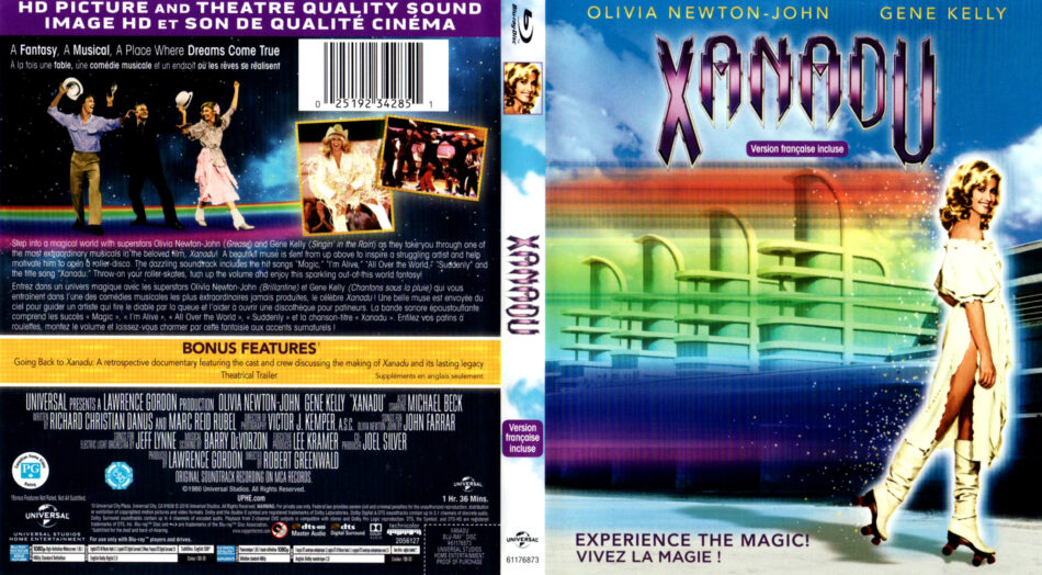 XANADU (1980) R1 BLU-RAY COVER & LABEL - DVDcover.Com