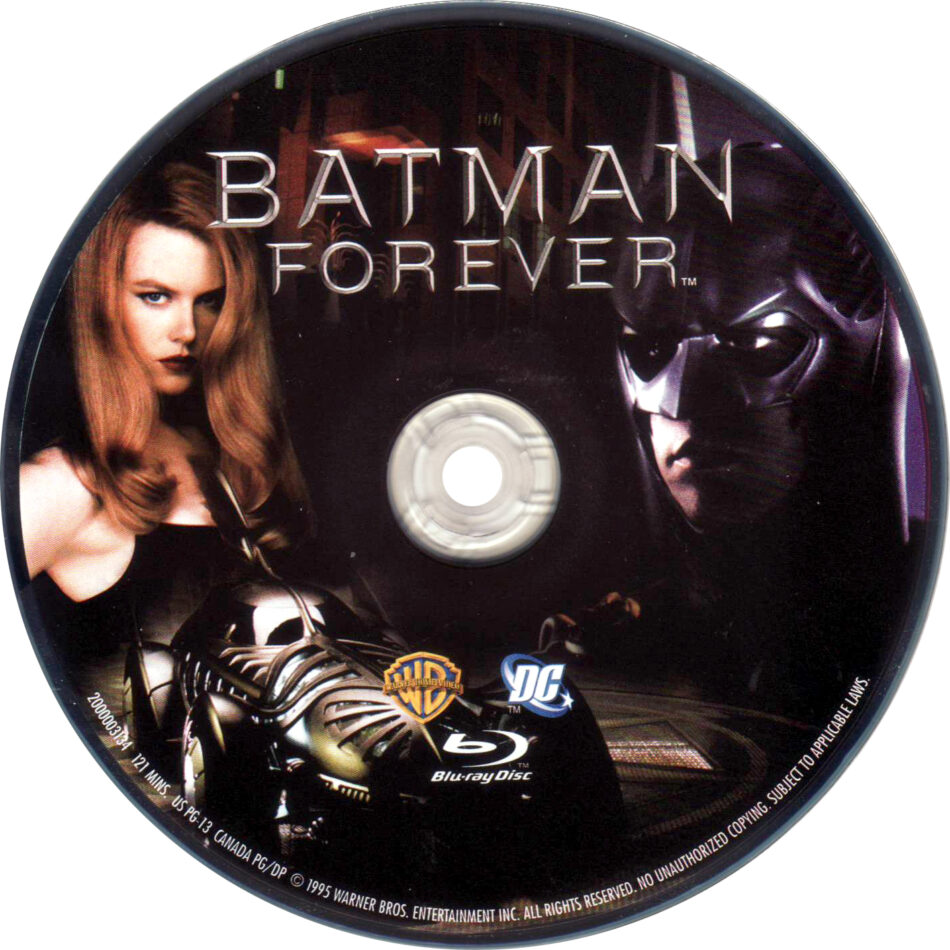 BATMAN FOREVER (1995) R1 SLIM BLU-RAY COVER & LABEL - DVDcover.Com