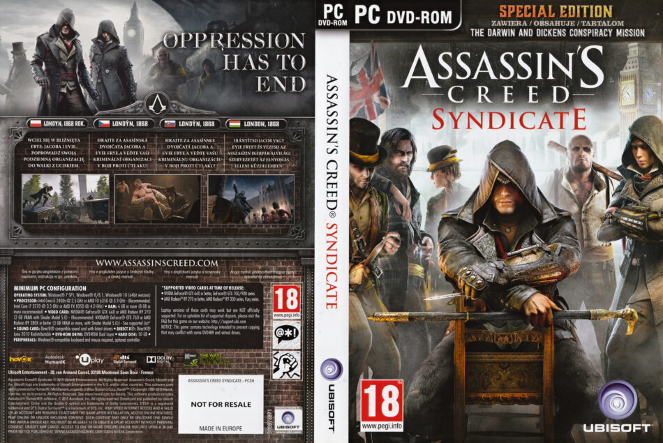 Assassin's Creed: Syndicate (2015) CZ/SK PC DVD Cover & Labels ...