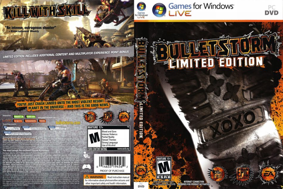 Bulletstorm - Limited Edition (2011) US PC DVD Cover & Label - DVDcover.Com