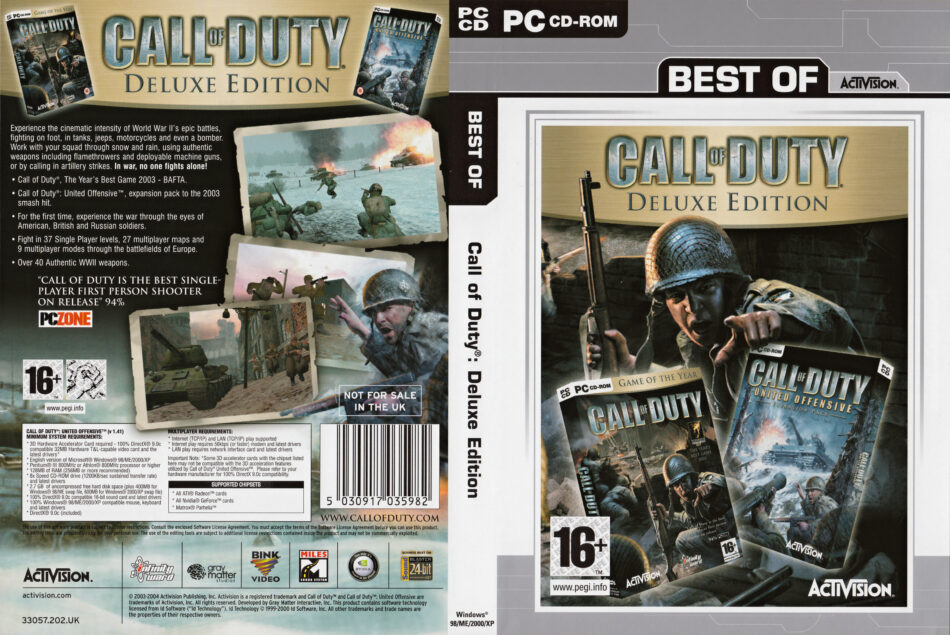 Call of Duty - Deluxe Edition (2004) EU PC DVD Cover & Labels ...