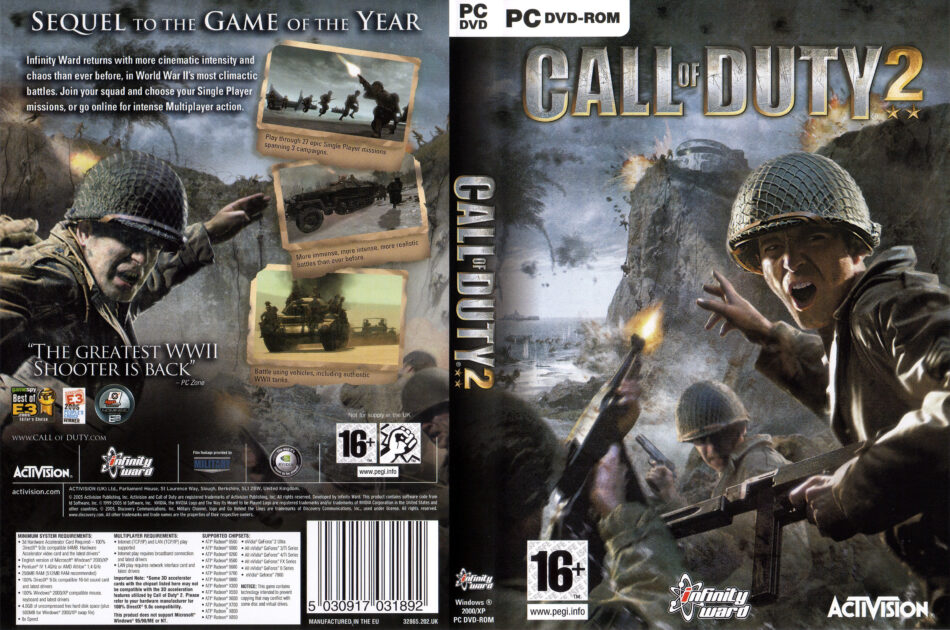 Call of Duty 2 (2005) EU PC DVD Cover & Label - DVDcover.Com