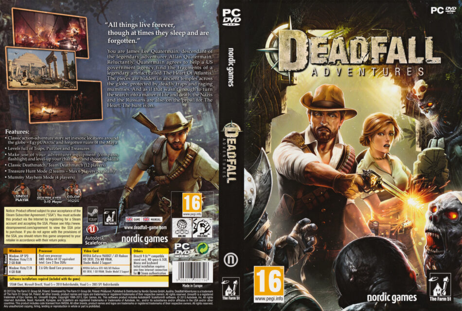Deadfall Adventures (2013) EU PC DVD Cover & Label - DVDcover.Com