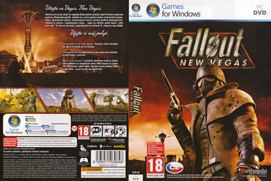 Fallout: New Vegas (2010) CZ PC DVD Cover & Labels - DVDcover.Com