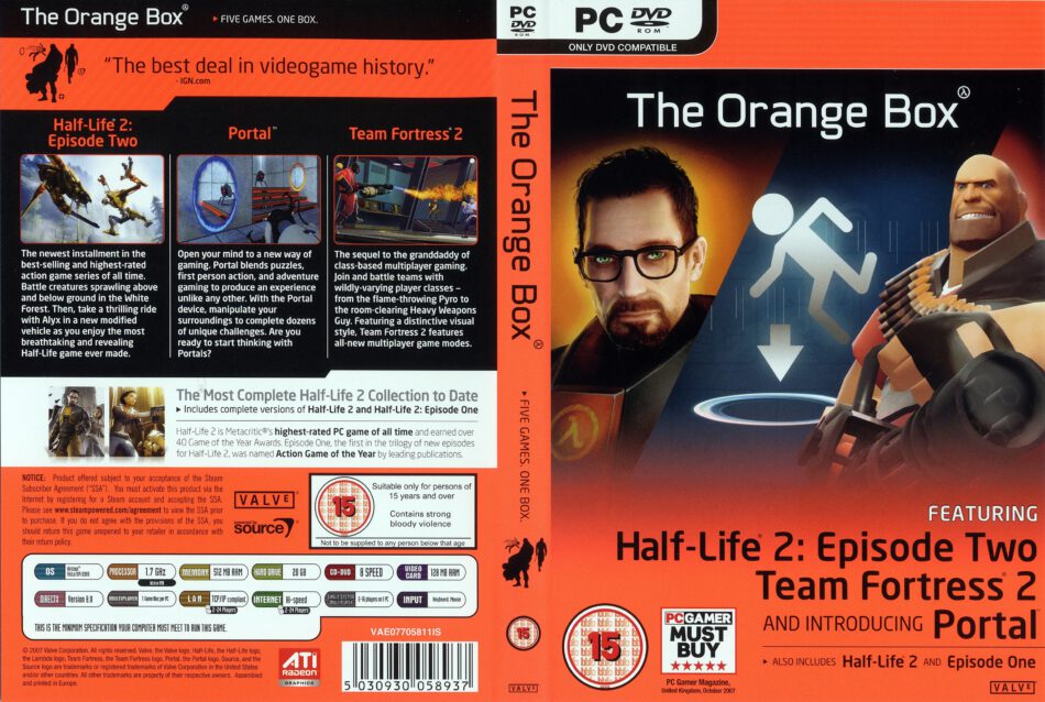 The Orange Box (2007) EU PC DVD Cover & Labels - DVDcover.Com