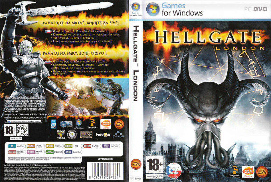 Hellgate: London (2007) CZ/SK PC DVD Cover & Label - DVDcover.Com