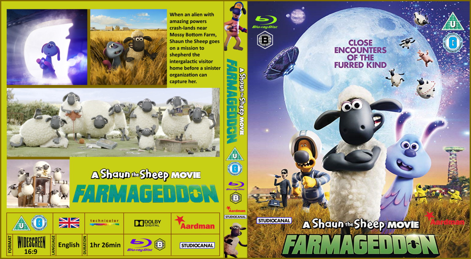 Shaun The Sheep: Farmageddon (2020) RB Custom Blu-Ray Cover & Label ...