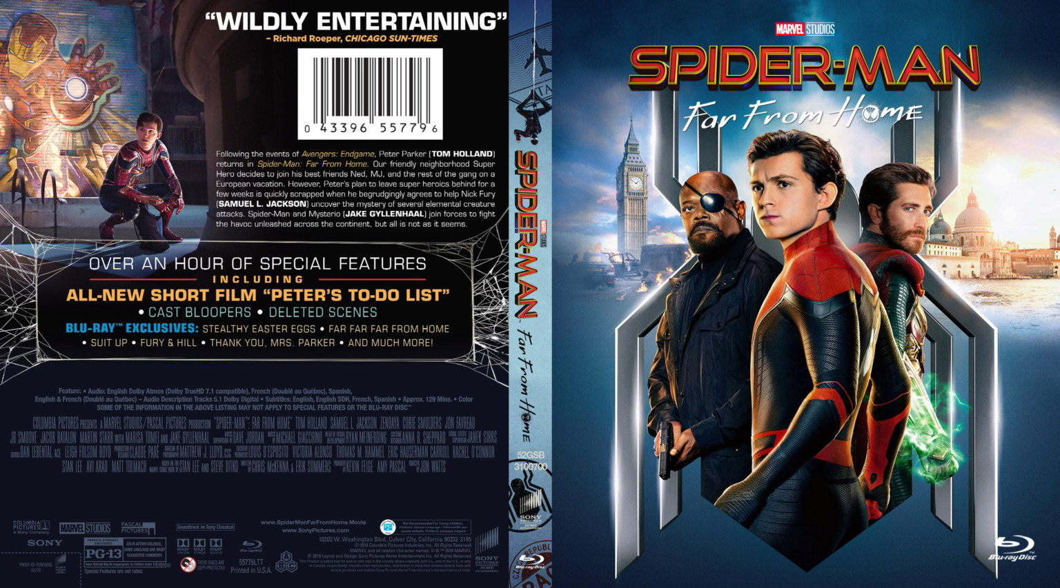 Spider-Man Far From Home (2019) Blu-Ray Cover & Label - DVDcover.Com