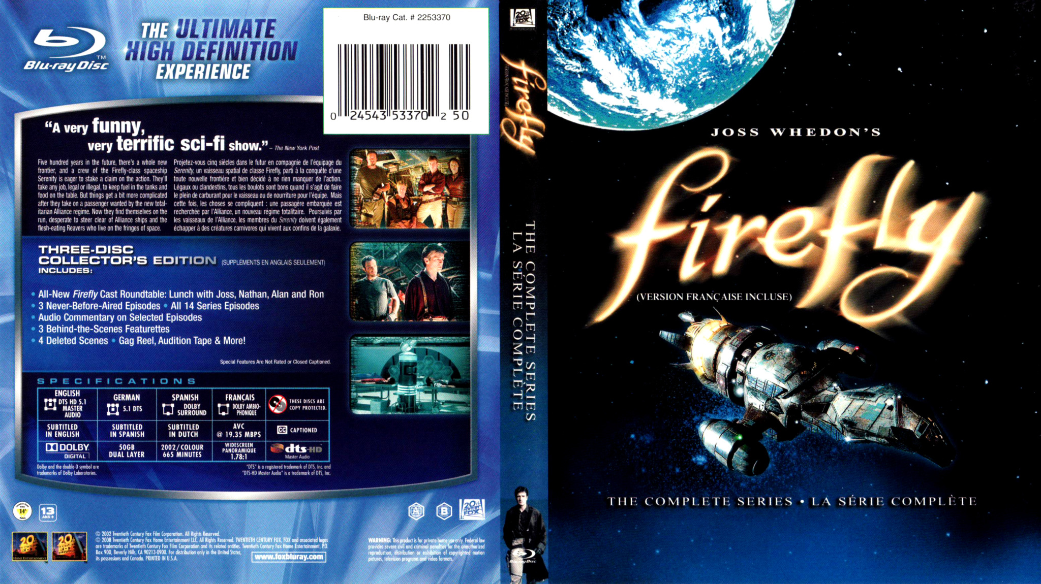 FIREFLY (2002) R1 BLU-RAY COVER & LABELS - DVDcover.Com