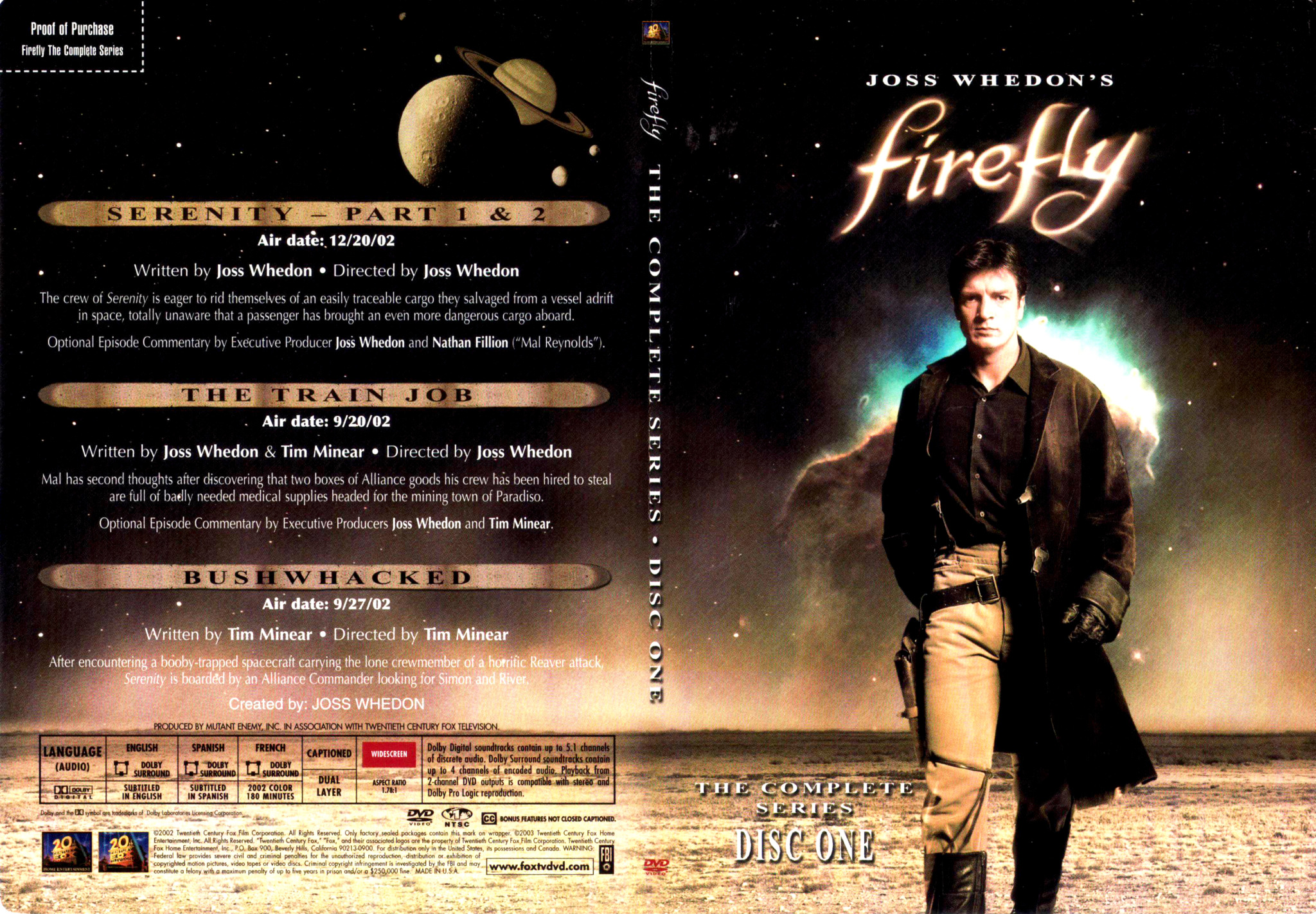 FIREFLY (2002) R1 DVD COVERS & LABELS - DVDcover.Com