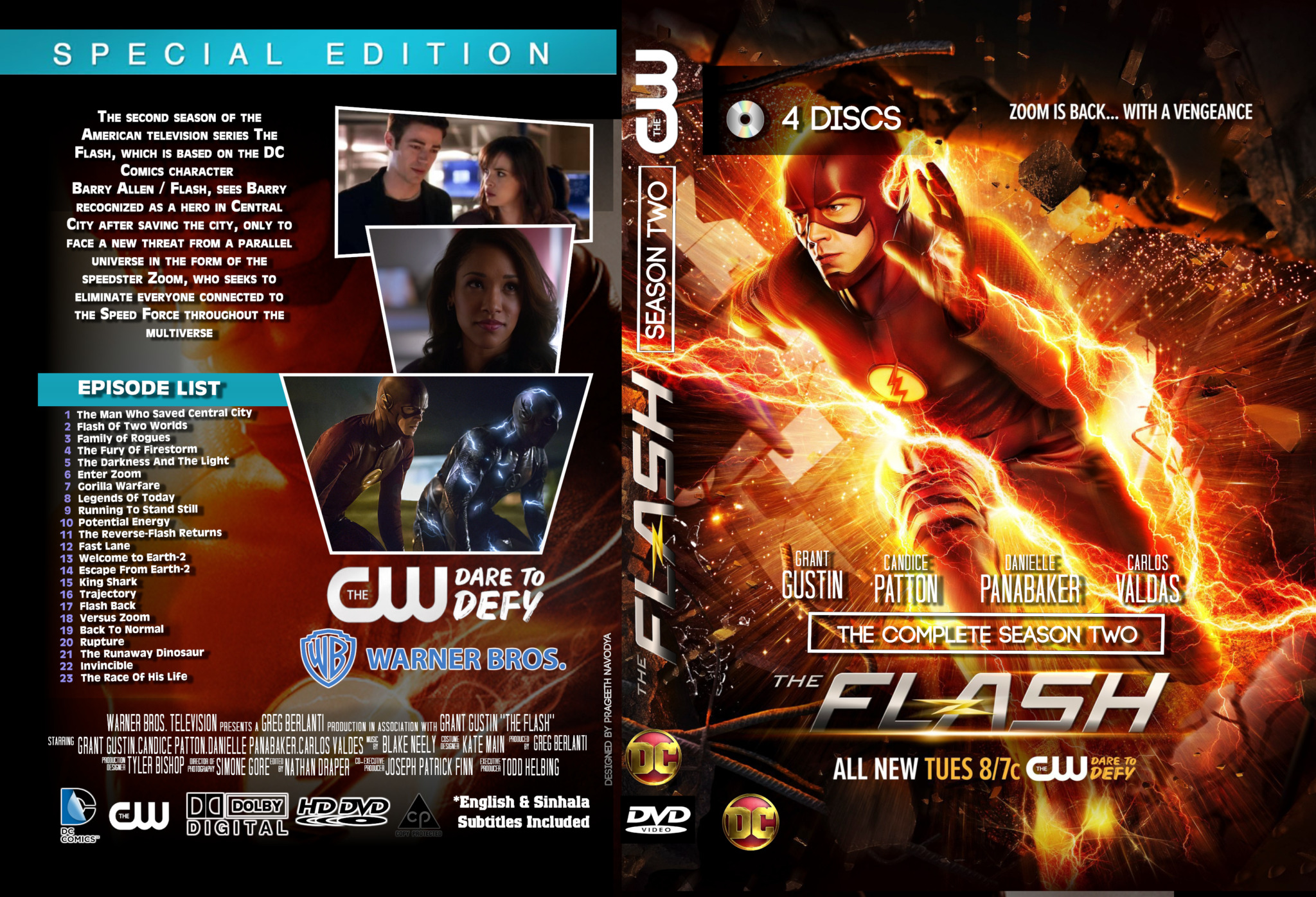 The Flash - Season Two Custom DVD Cover - DVDcover.Com