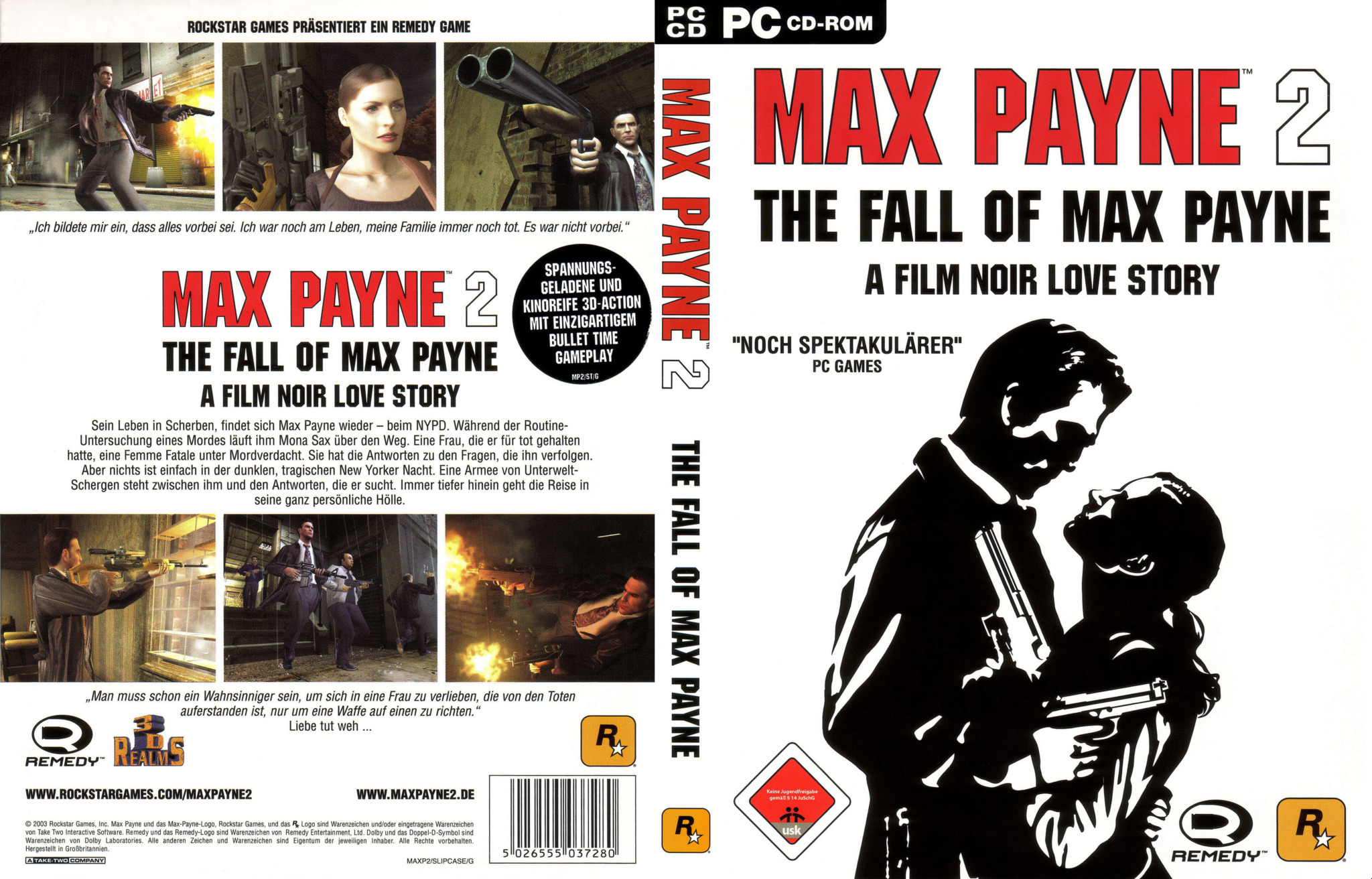 Max Payne 2: The Fall of Max Payne (2003) GER PC DVD Cover & Labels ...