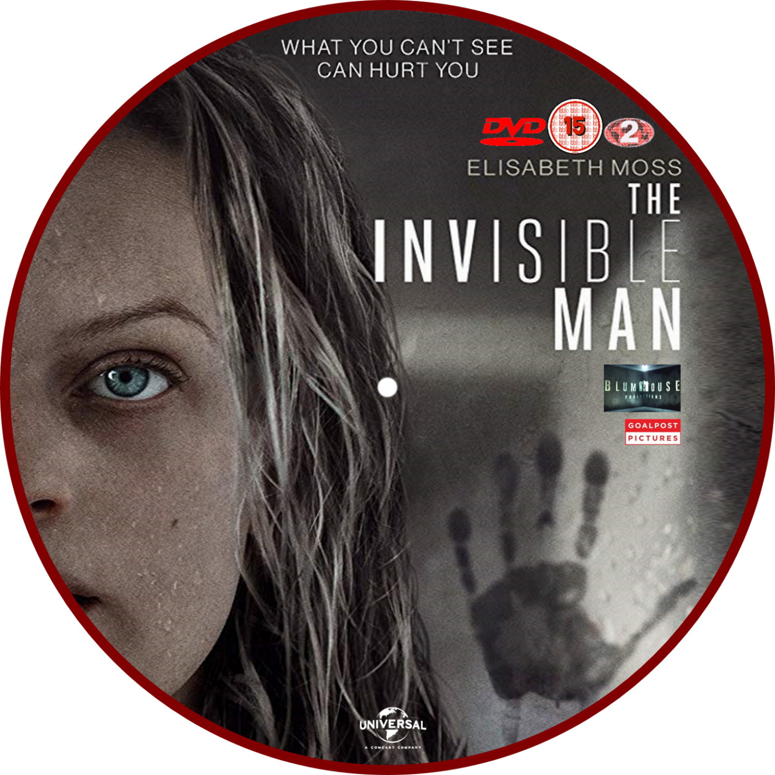The Invisible Man (2020) R2 Custom DVD Label - DVDcover.Com