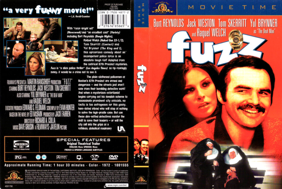 FUZZ (1972) R1 DVD COVER & LABEL - DVDcover.Com