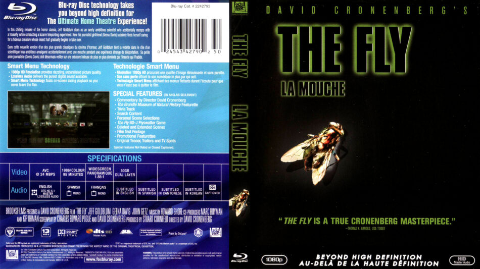 THE FLY (1986) BLU-RAY COVER & LABEL - DVDcover.Com